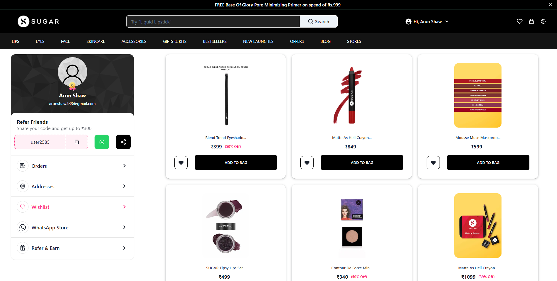 GitHub - Arun-ez/sugar_cosmetics_client: Sugar Cosmetics is an Ecommerce website which provides ...